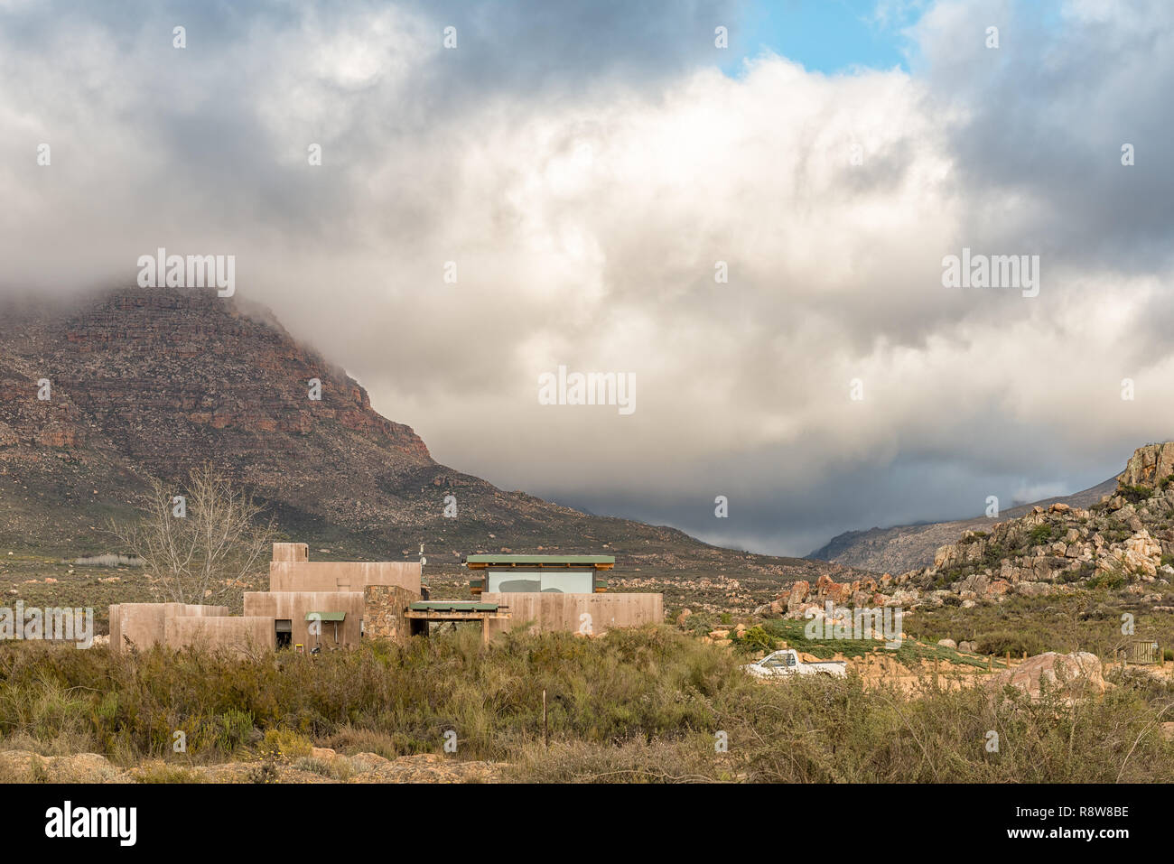 KROMRIVIER, SOUTH AFRICA, AUGUST 25, 2018: The restaurant, shop and ...