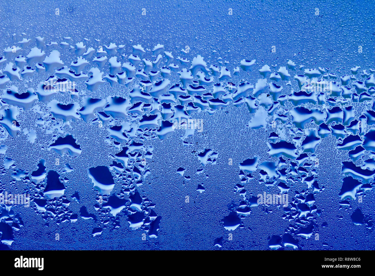 Macro abstract background of water condensation on a window pane Stock ...