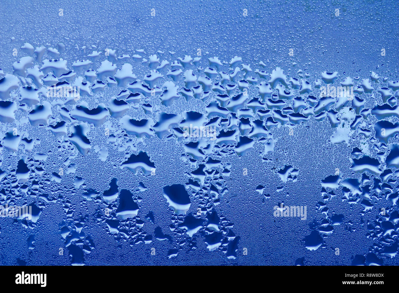 Macro abstract background of water condensation on a window pane Stock ...