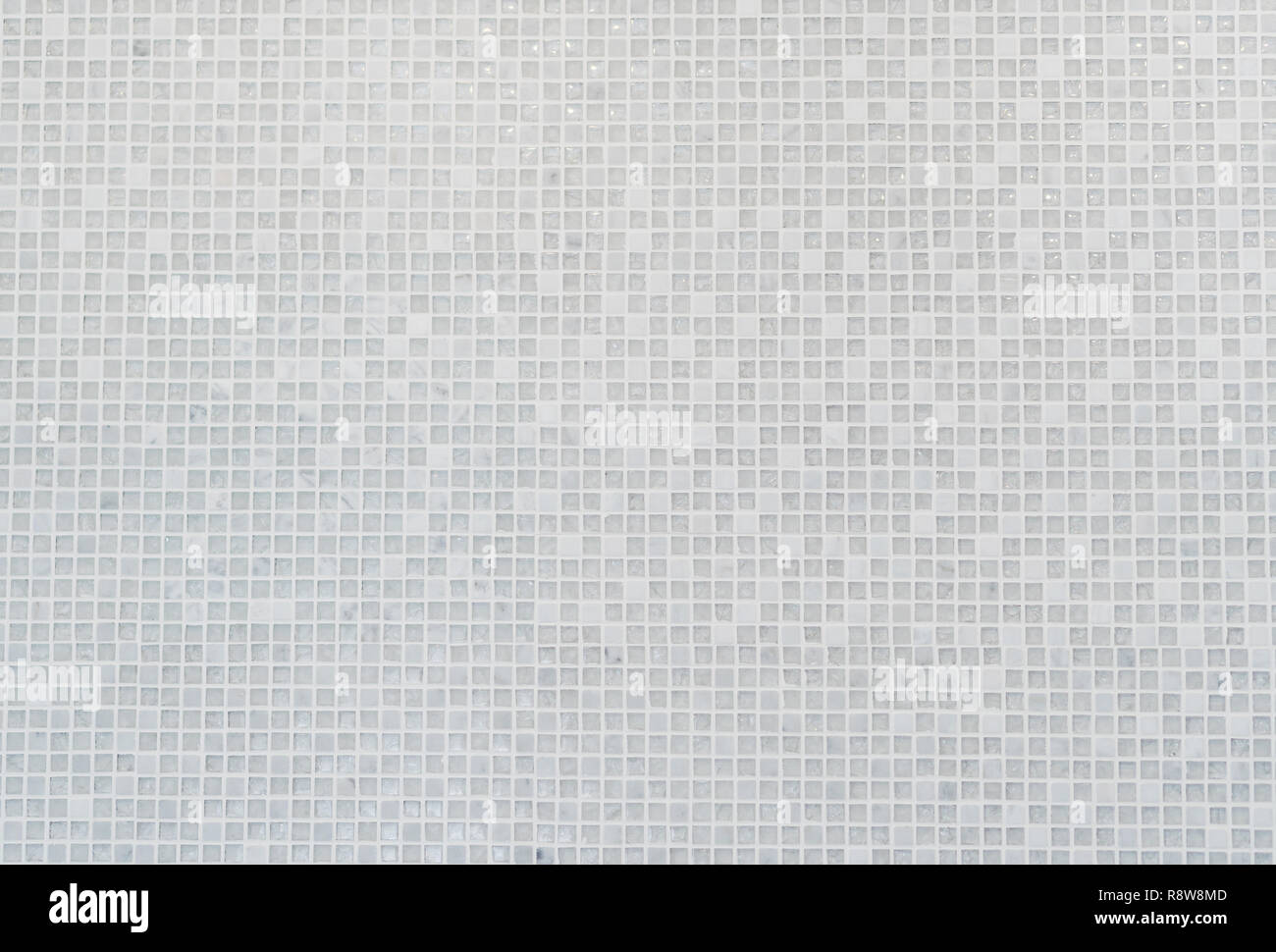 White mosaic tile pattern on the wall Stock Photo - Alamy