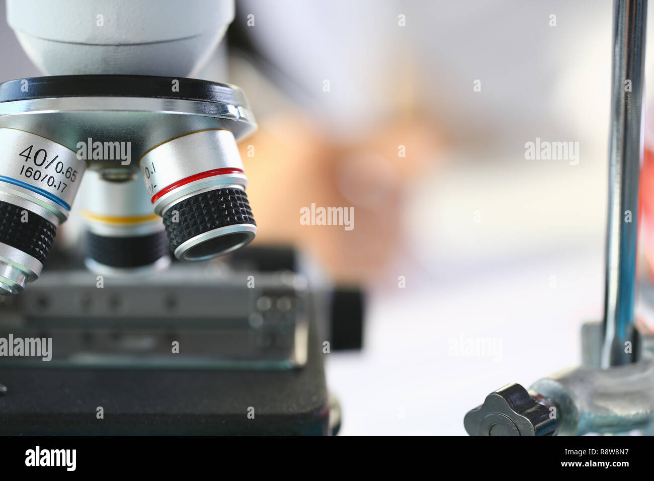 Head microscope on the background laboratory Stock Photo - Alamy