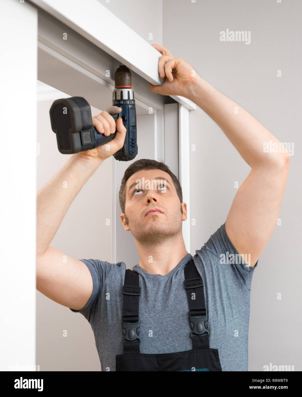Installing door builder hi-res stock photography and images - Alamy
