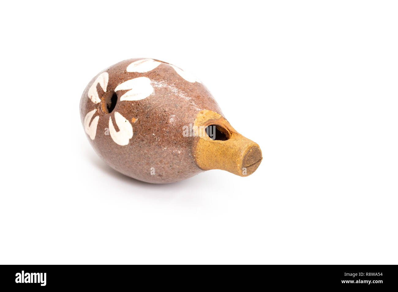 Hungarian folk wind musical instrument, ocarina, made from clay ...