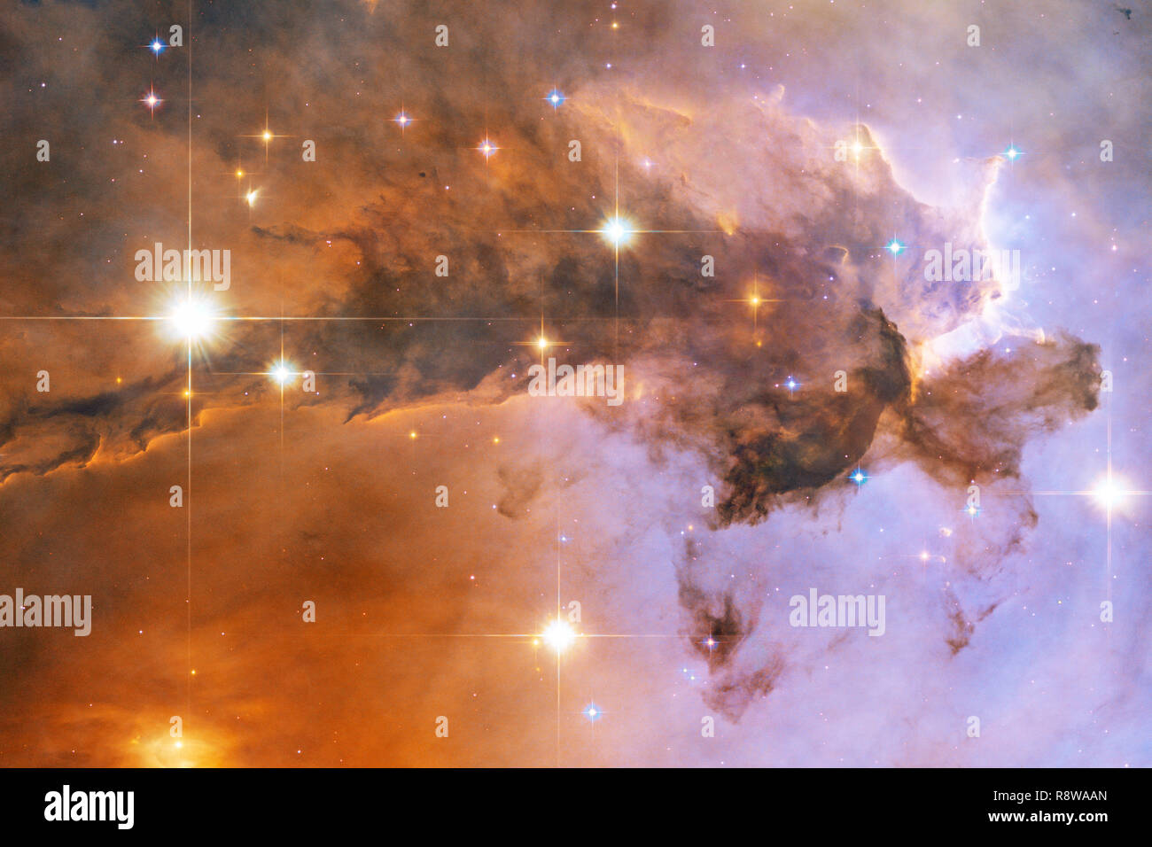 Landscape of star clusters. Beautiful image of space. Cosmos art ...