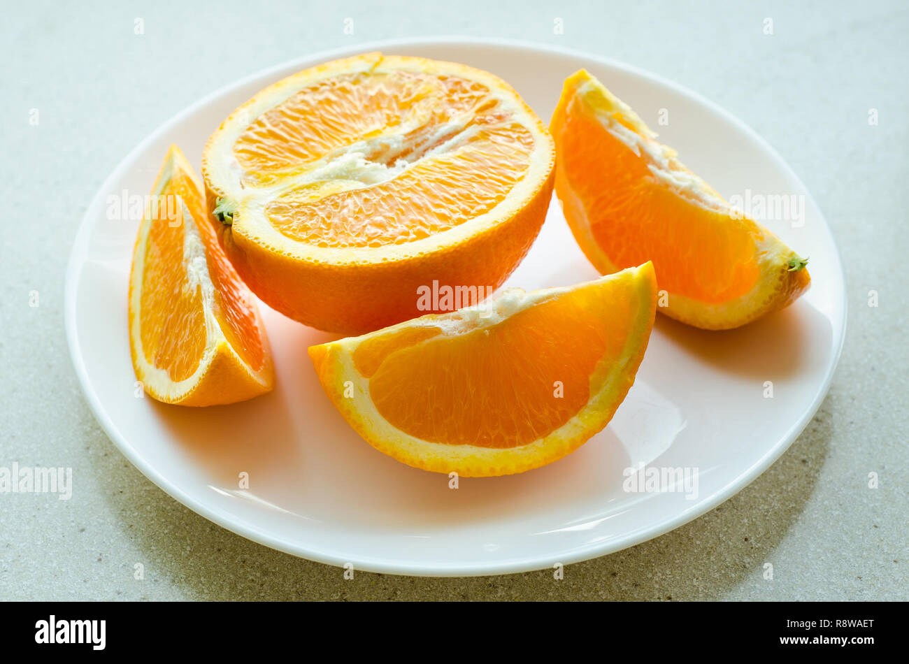 Oranges on plate hi-res stock photography and images - Alamy