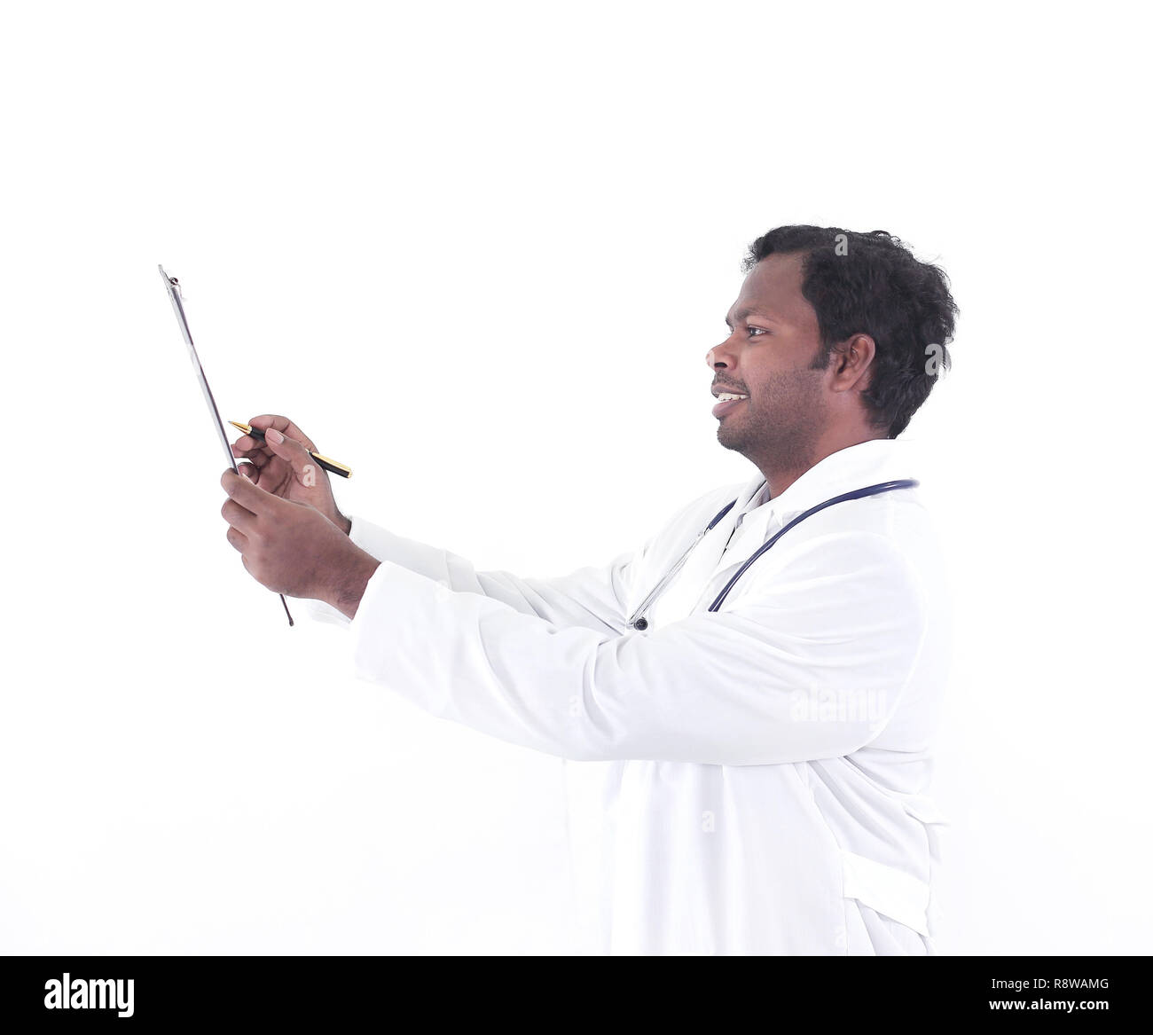 Doctor working in modern Cut Out Stock Images & Pictures - Alamy