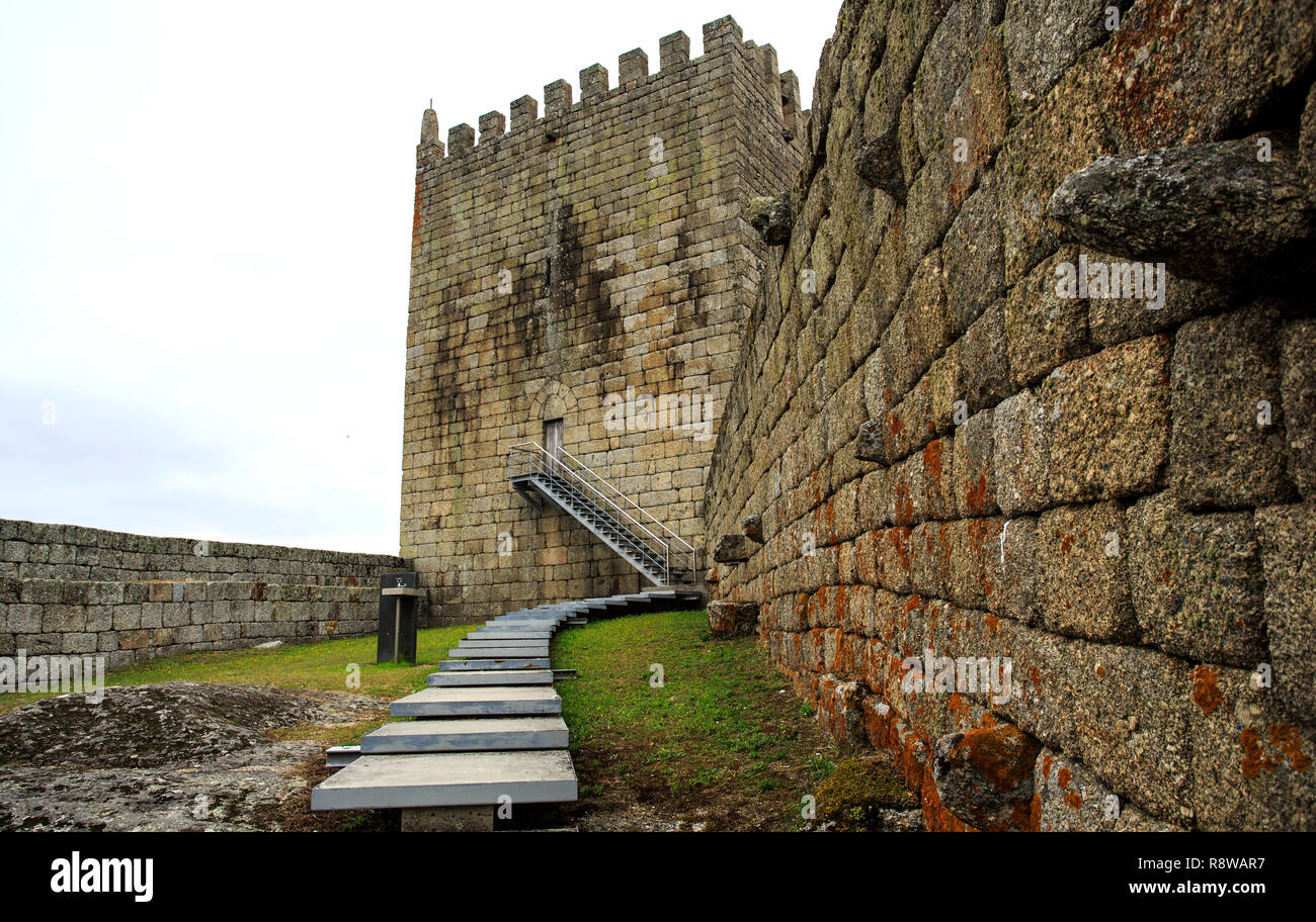 Inside of the medieval castle of Linhares da Beira, Gouveia, Portugal ...