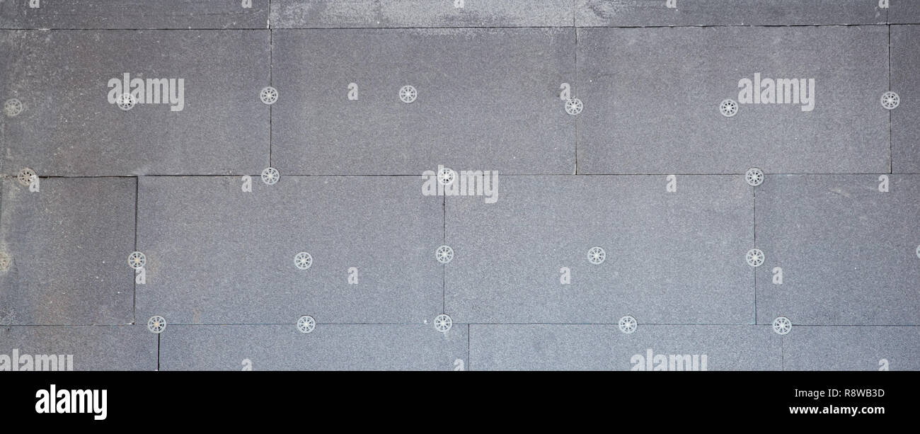 Construction site - Installing external therm insulation for the facade ...