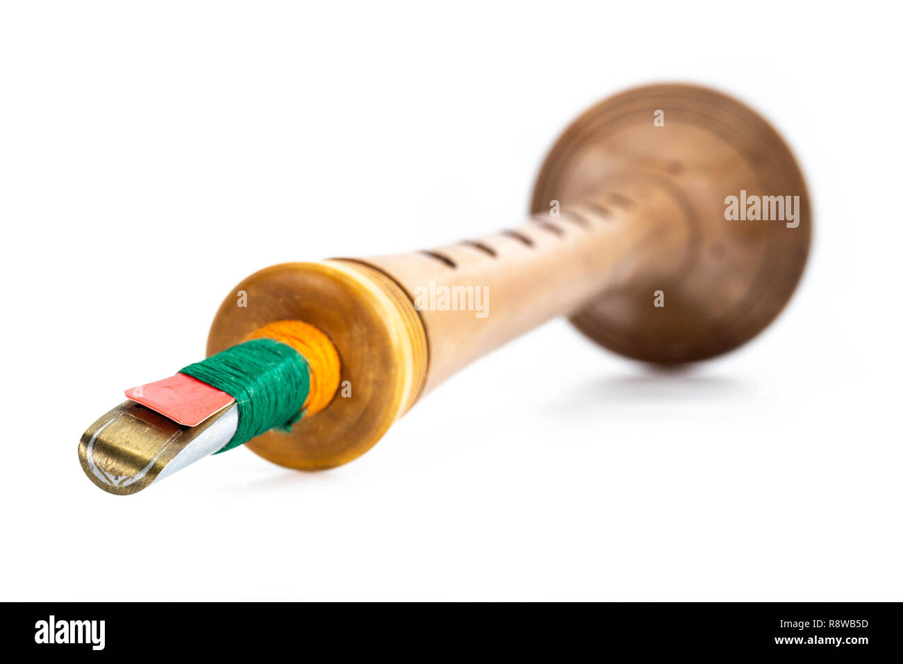 Old Hungarian/Turkish instrument - Zurna, isolated on white Stock Photo ...