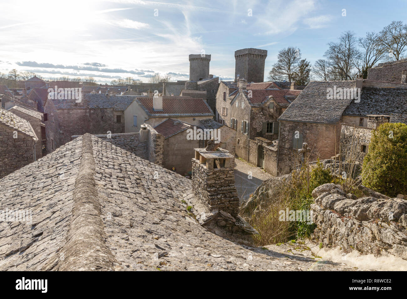 France, Aveyron, Causses and Cevennes, Mediterranean cultural landscape ...