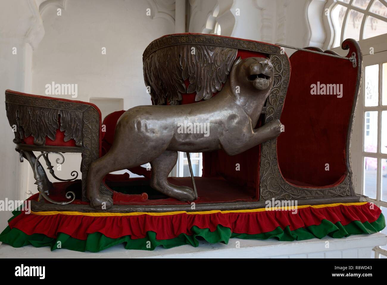 Elephant Howdah from the 18th century wooden frame encased with silver ...