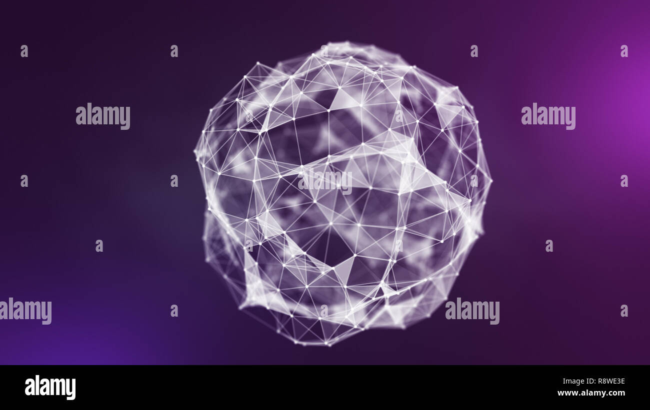 purple network sphere Stock Photo - Alamy