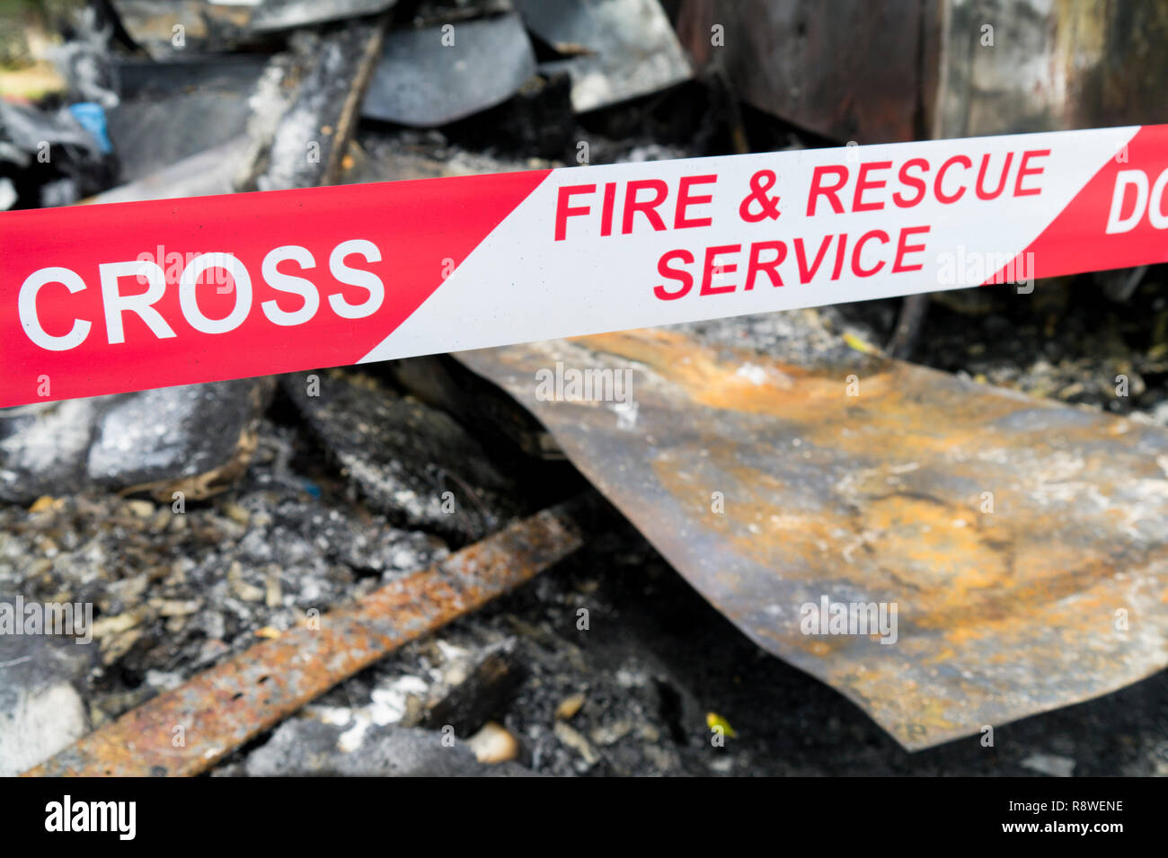 Fire incident tape hi-res stock photography and images - Alamy