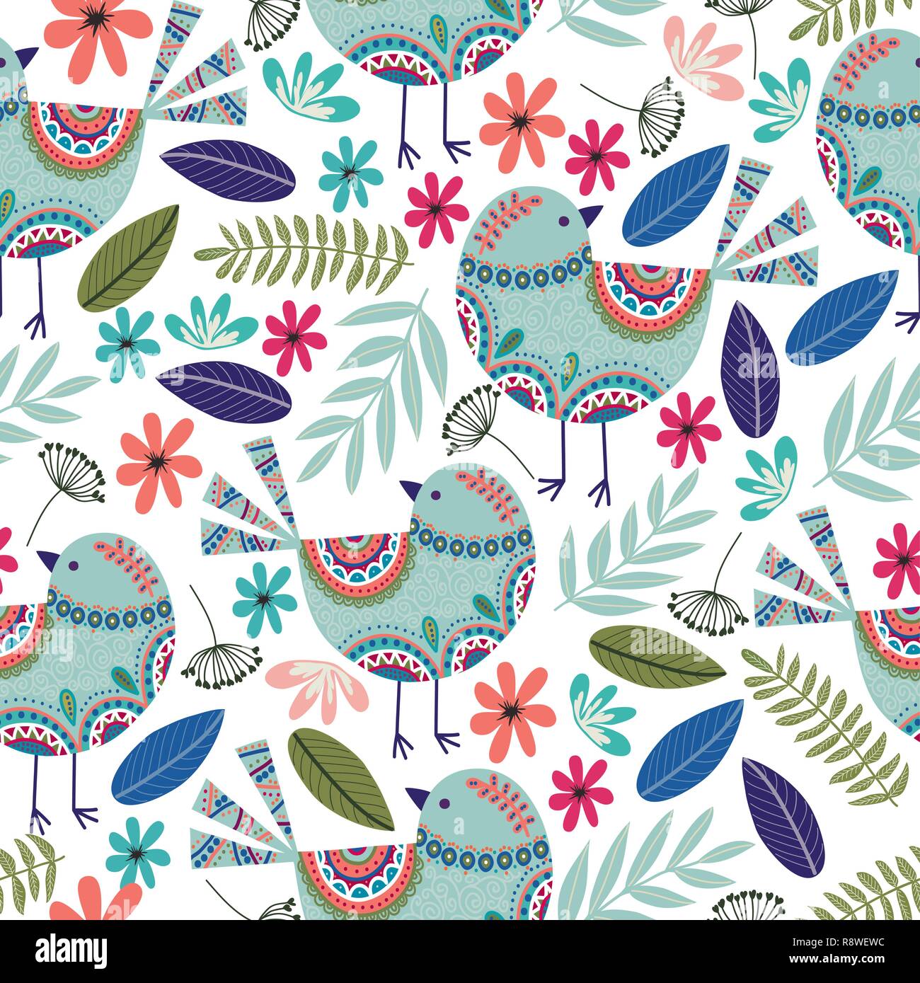 Background wallpaper birds Stock Vector Images - Alamy
