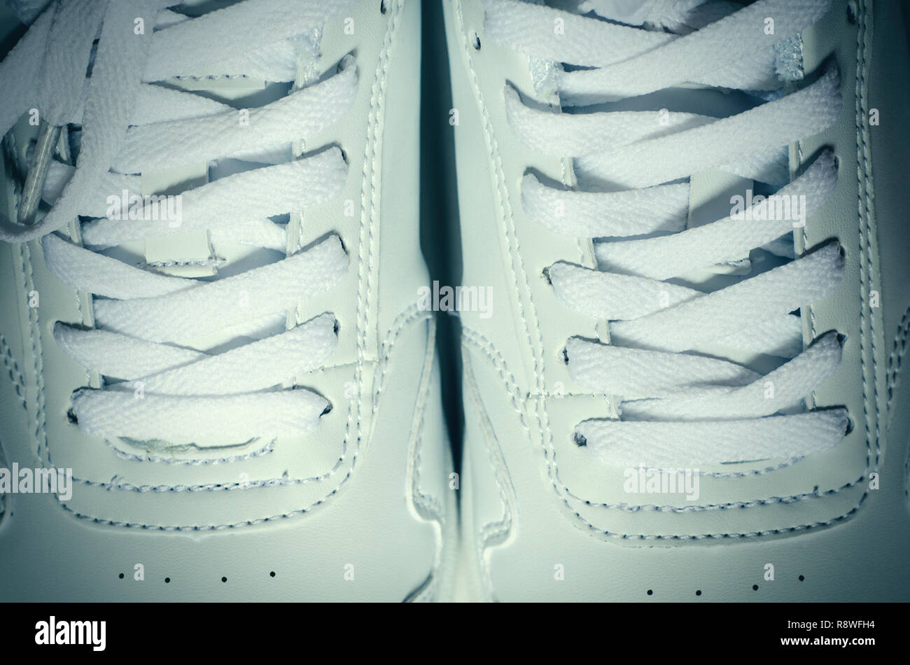 pair of fashionable sneakers top view Stock Photo - Alamy