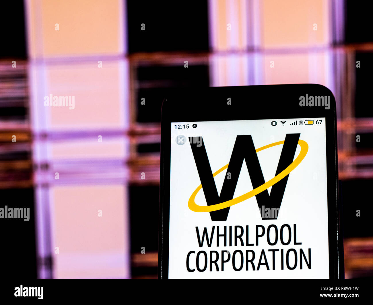 Whirlpool Corporation Home appliance company logo seen displayed on ...