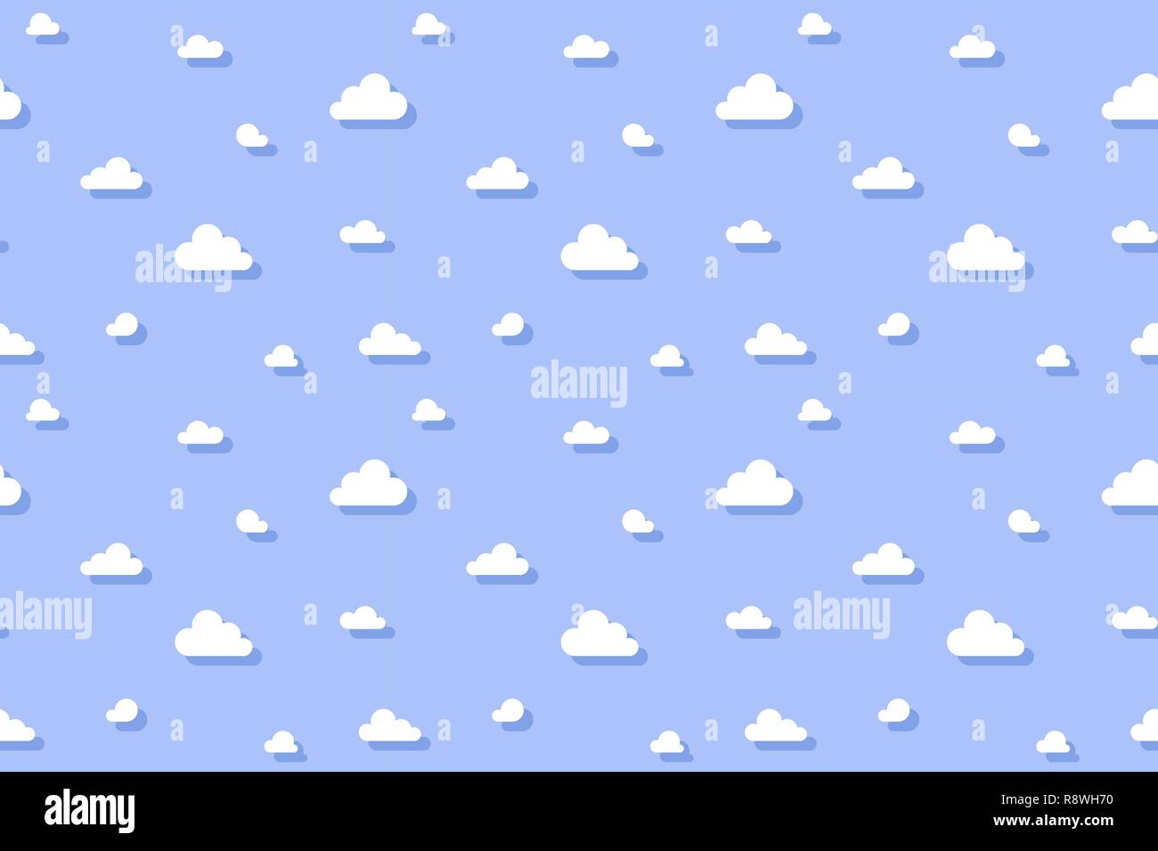 Cute clouds texture. Simple pattern. Vector illustration Stock Vector ...