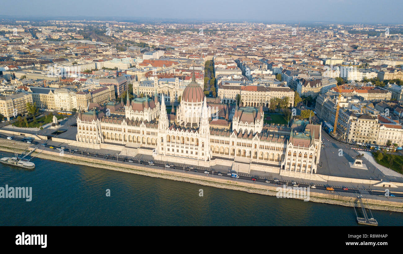 Aerial hungarian parliament building hi-res stock photography and ...
