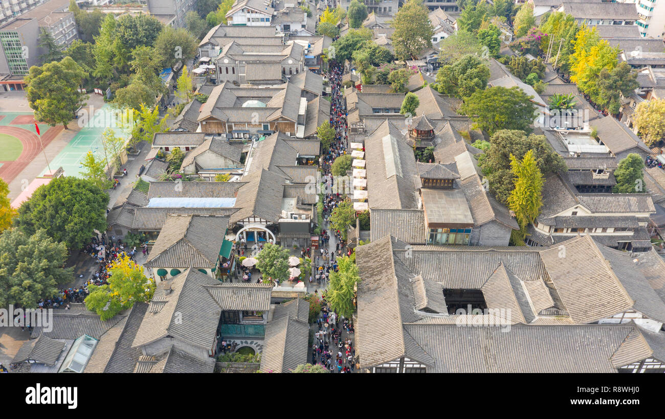 Kuanzhai Alley, Kuan Alley and Zhai Alley, Chengdu, Sichuan Province ...