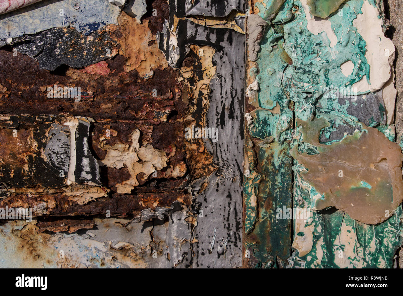 texture worn paint, texture of worn paint on rusty metal bottom, rusty ...