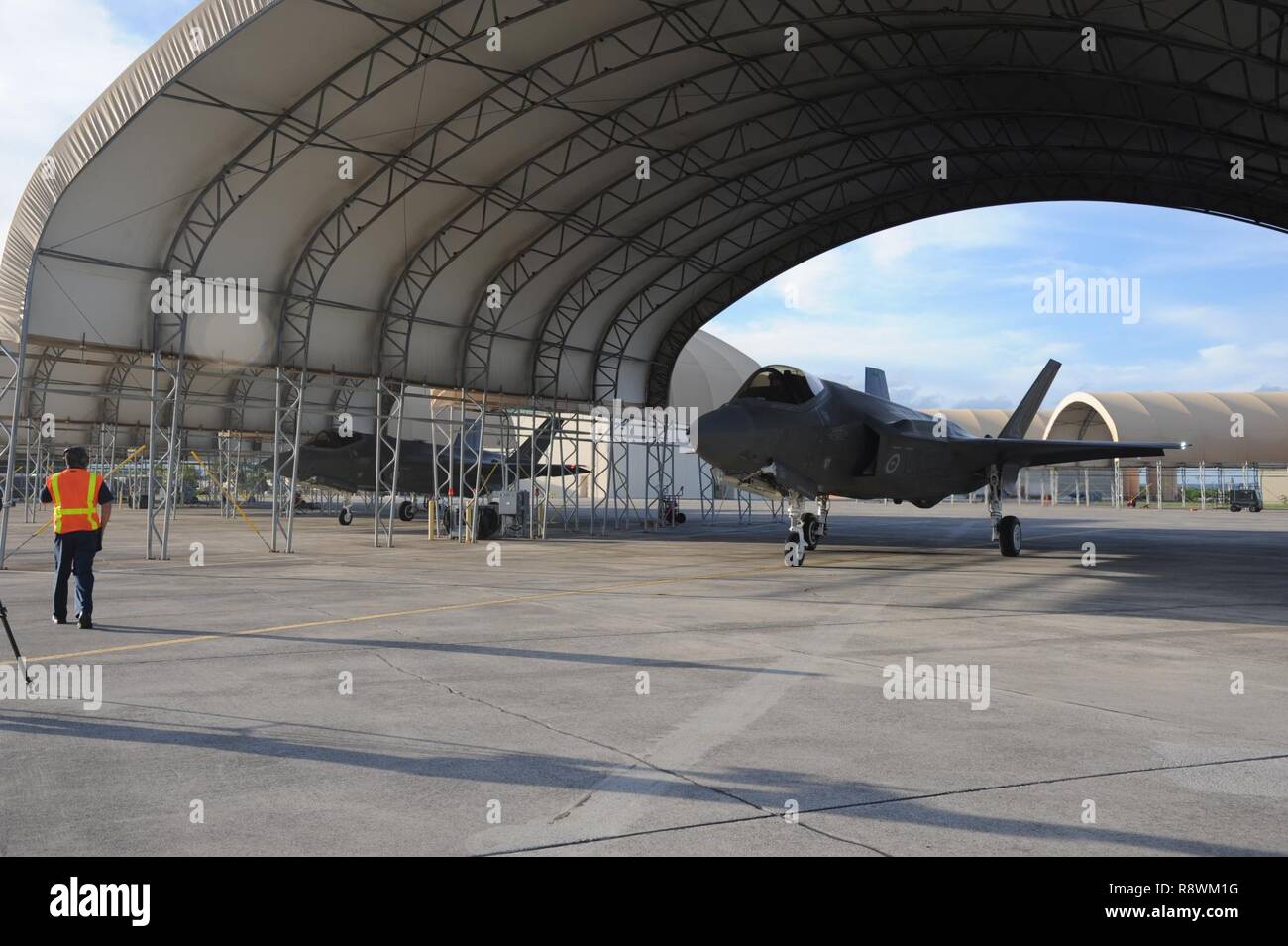 Two Australian F-35A Lightning II Joint Strike Fighters (JSF) arrive to ...