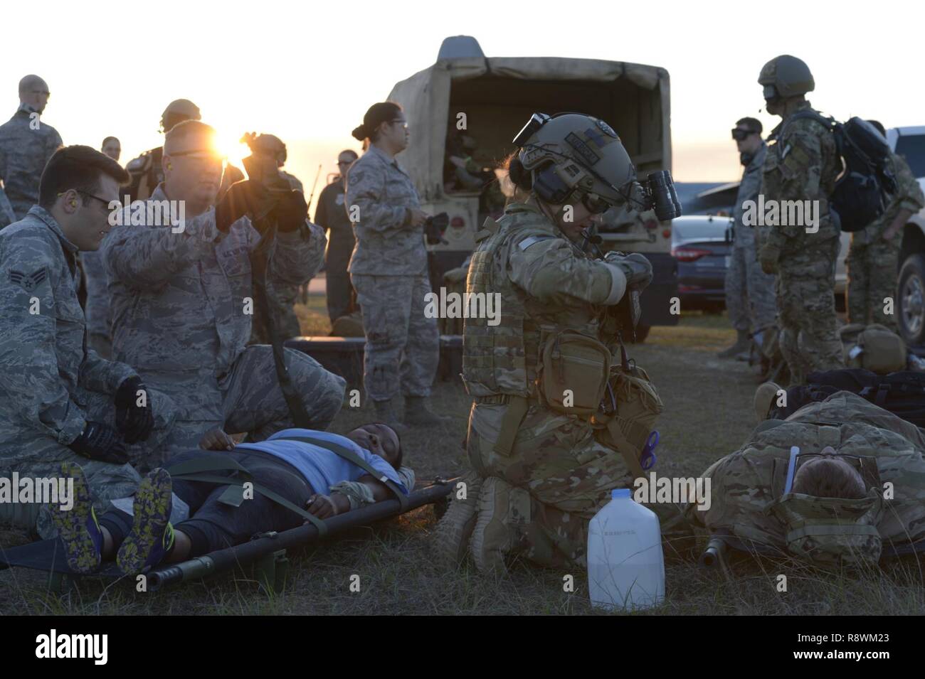 U.S. Air Force Special Operations Forces Medical Element team members ...