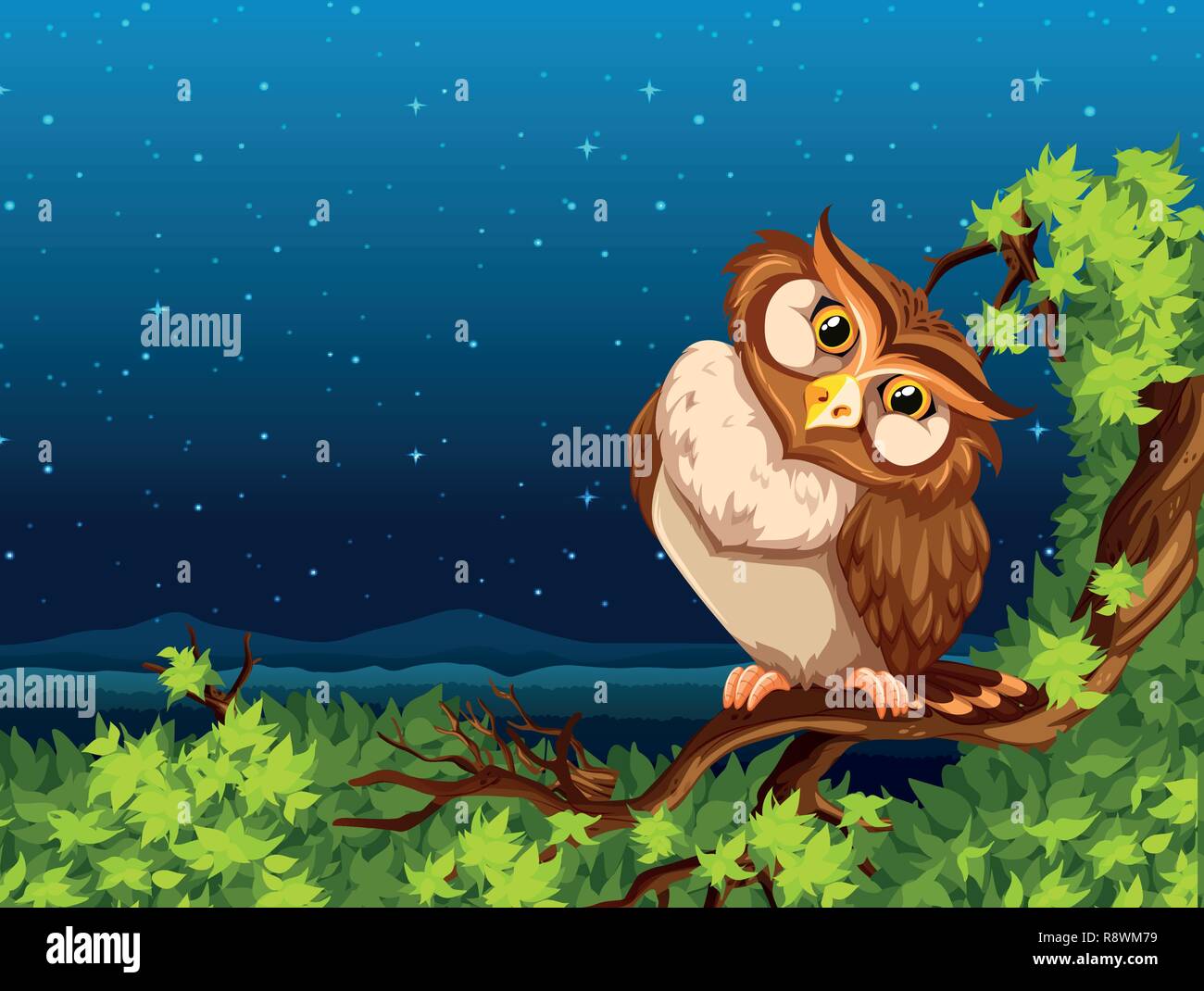 Night owl clipart Stock Vector Images - Alamy