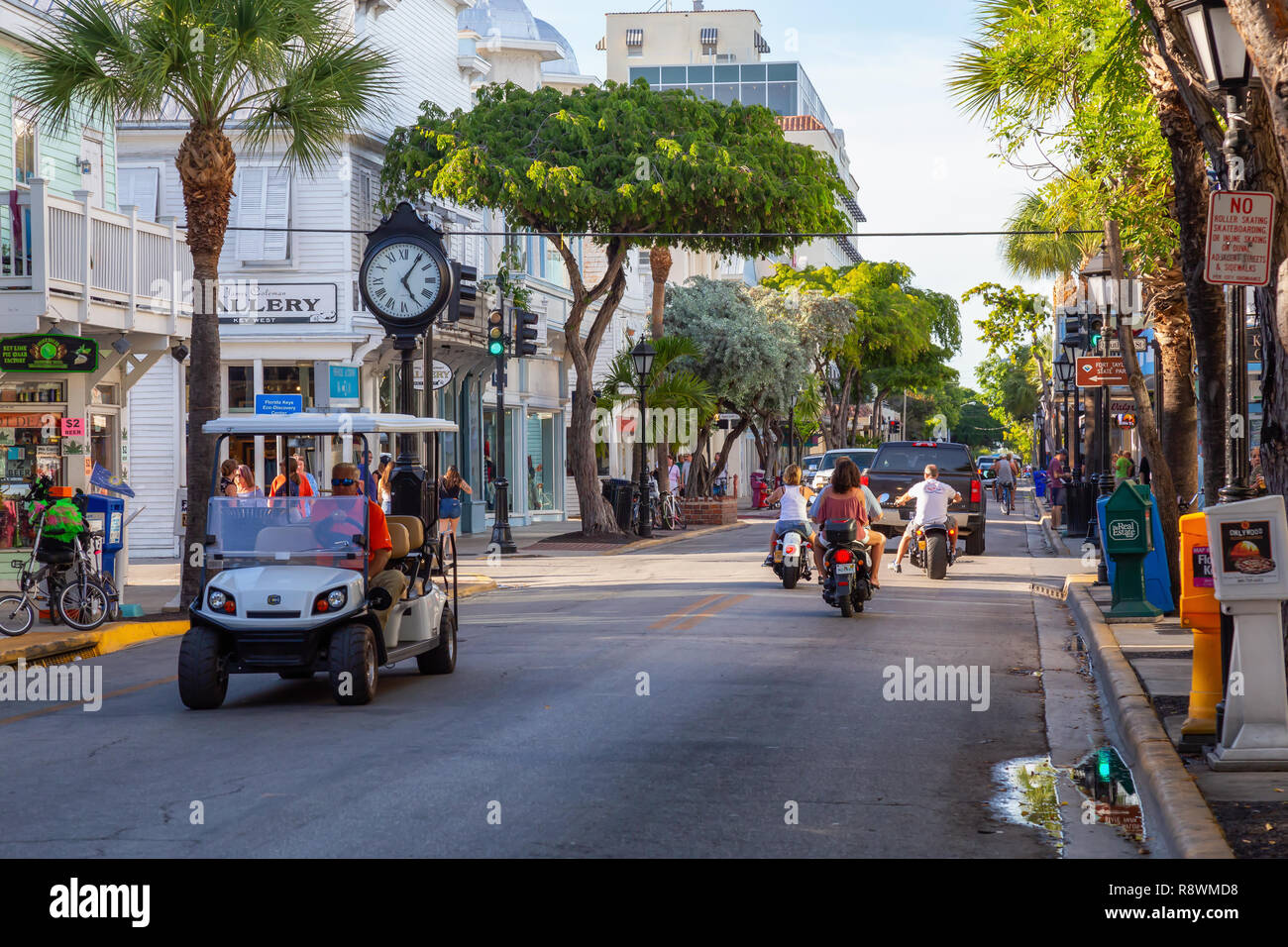 Key West, Florida, United States - November 1, 2018: Street view of the ...