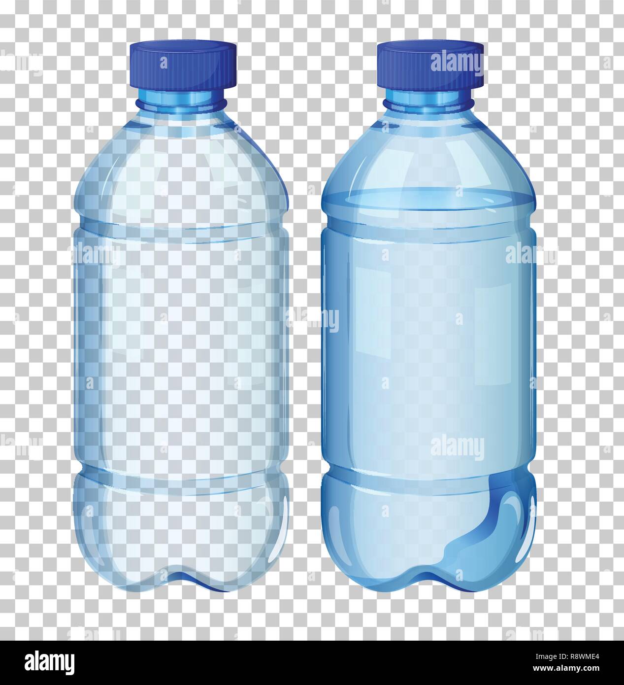 Set of transparent water bottle illustration Stock Vector Image & Art ...