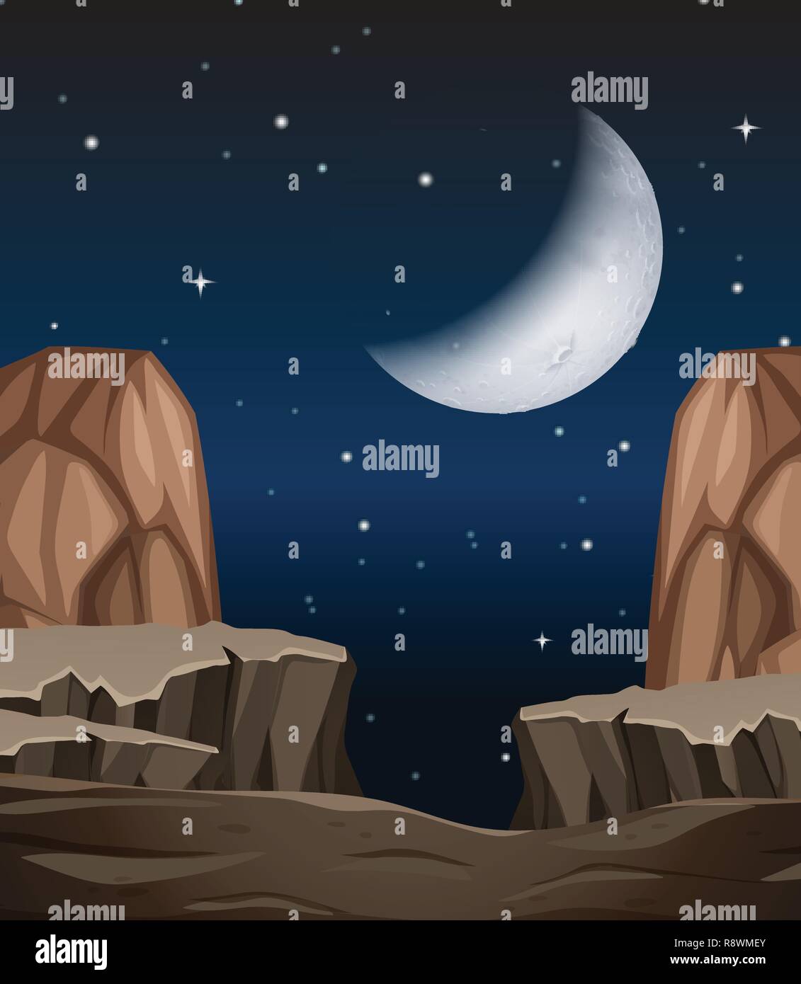 Cliff scenery Stock Vector Images - Alamy