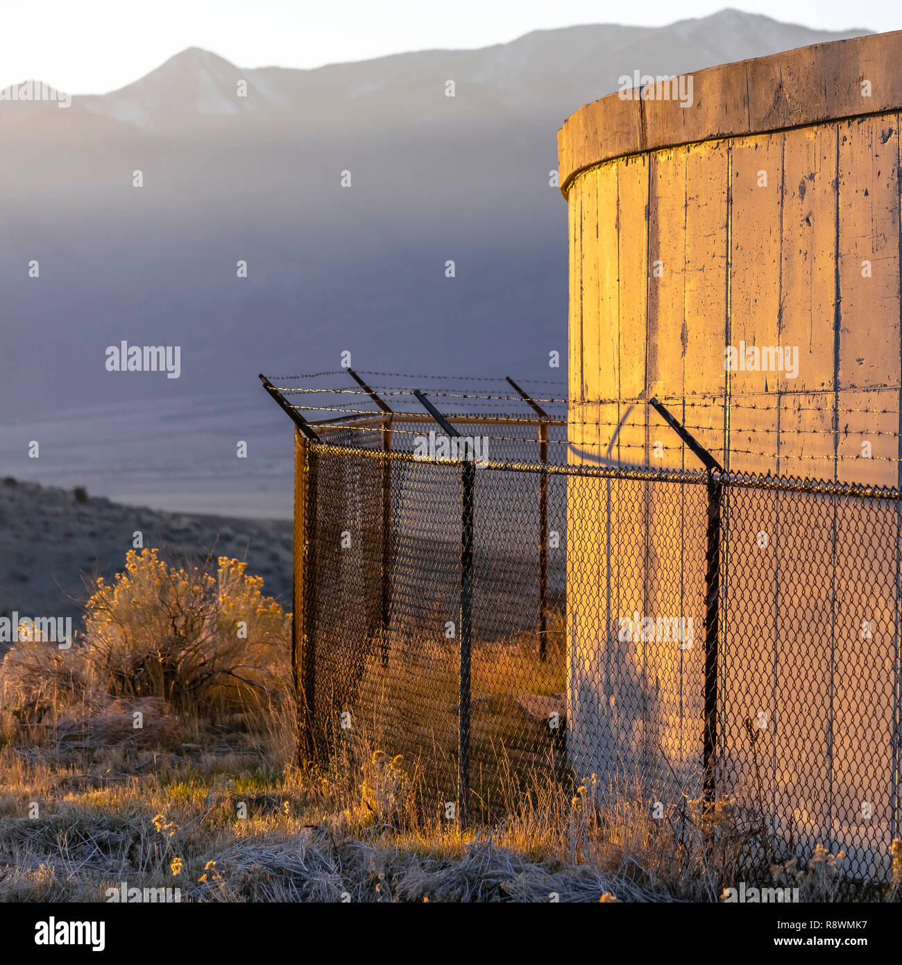 Old concrete water tanks hi-res stock photography and images - Alamy
