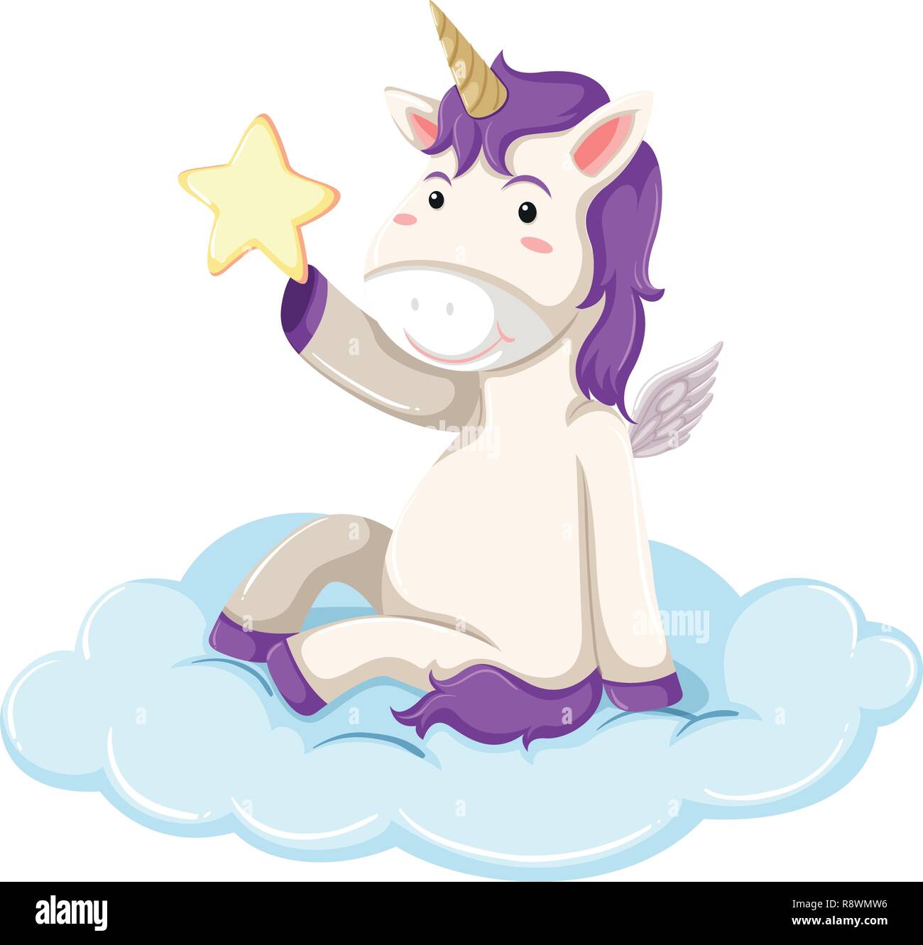 Cute shooting star cloud Stock Vector Images - Alamy