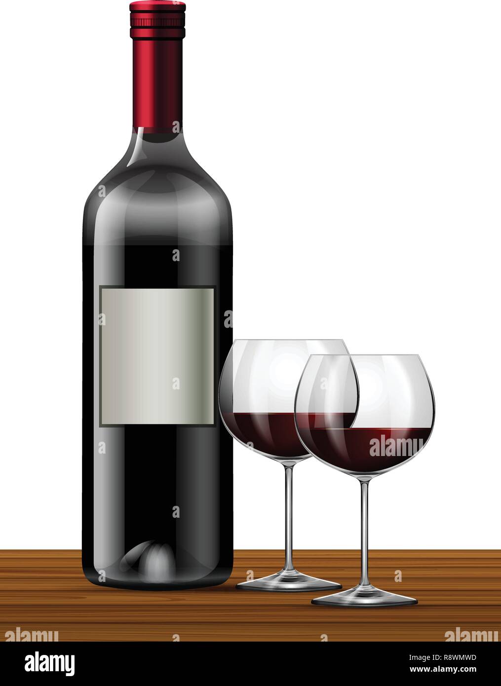 Red wine set different Stock Vector Images - Alamy