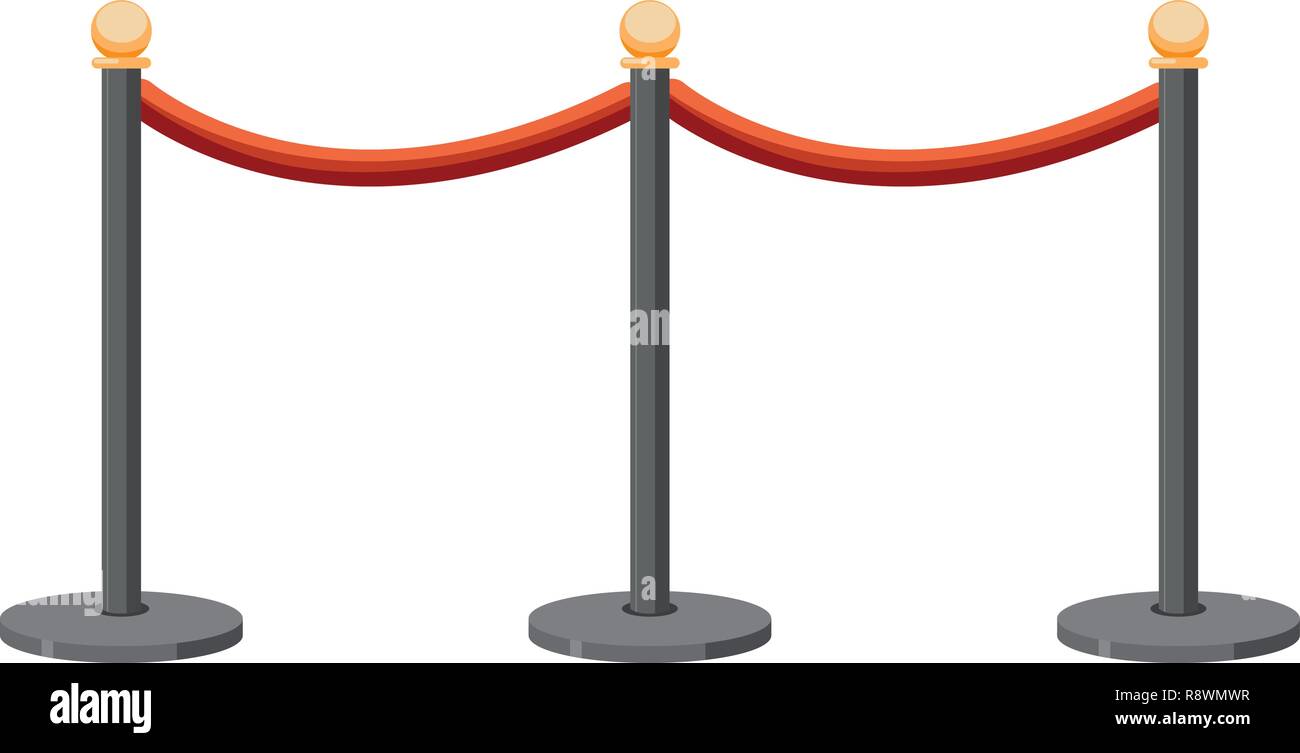 Queue stands in white background illustration Stock Vector Image & Art ...