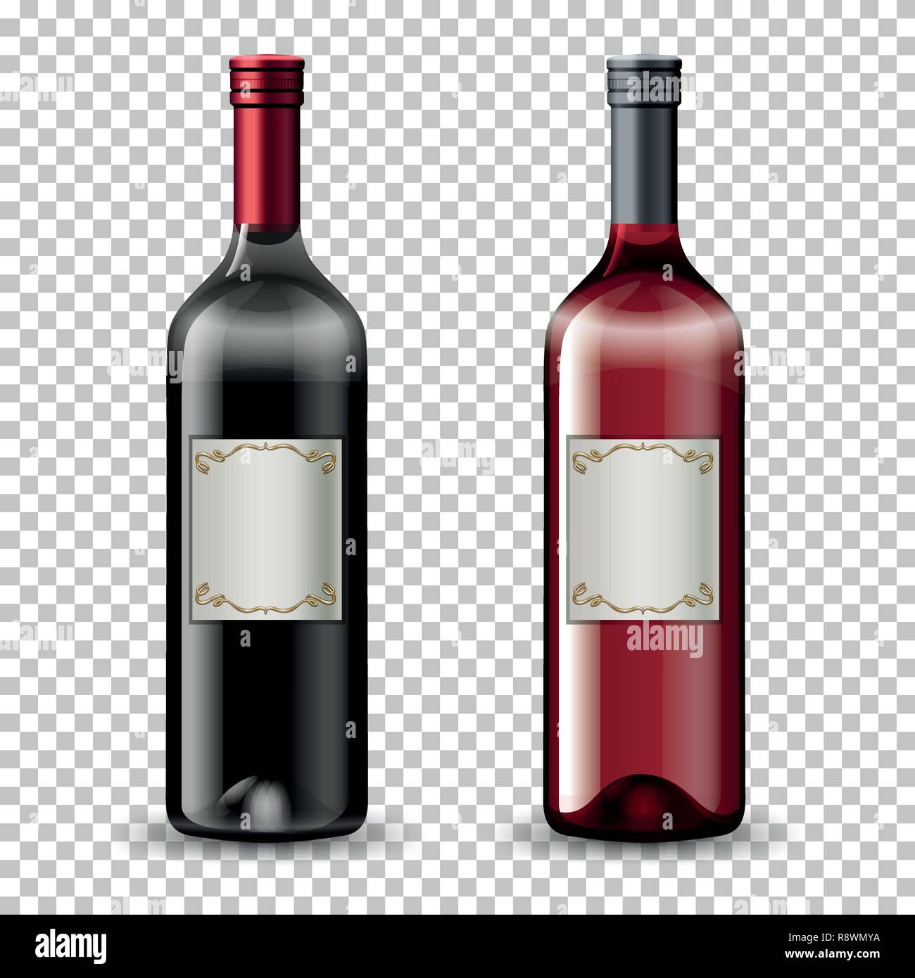 Set of wine bottles illustration Stock Vector Image & Art - Alamy
