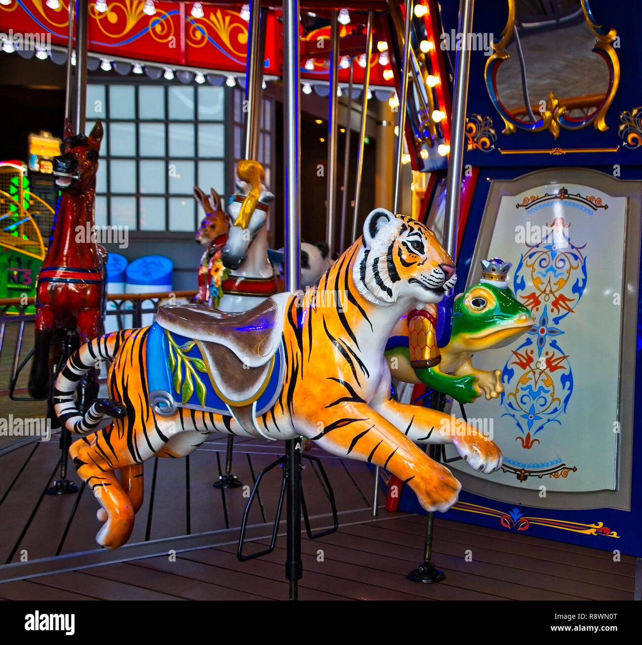 Colorful Carousel Tiger Stock Photo - Alamy