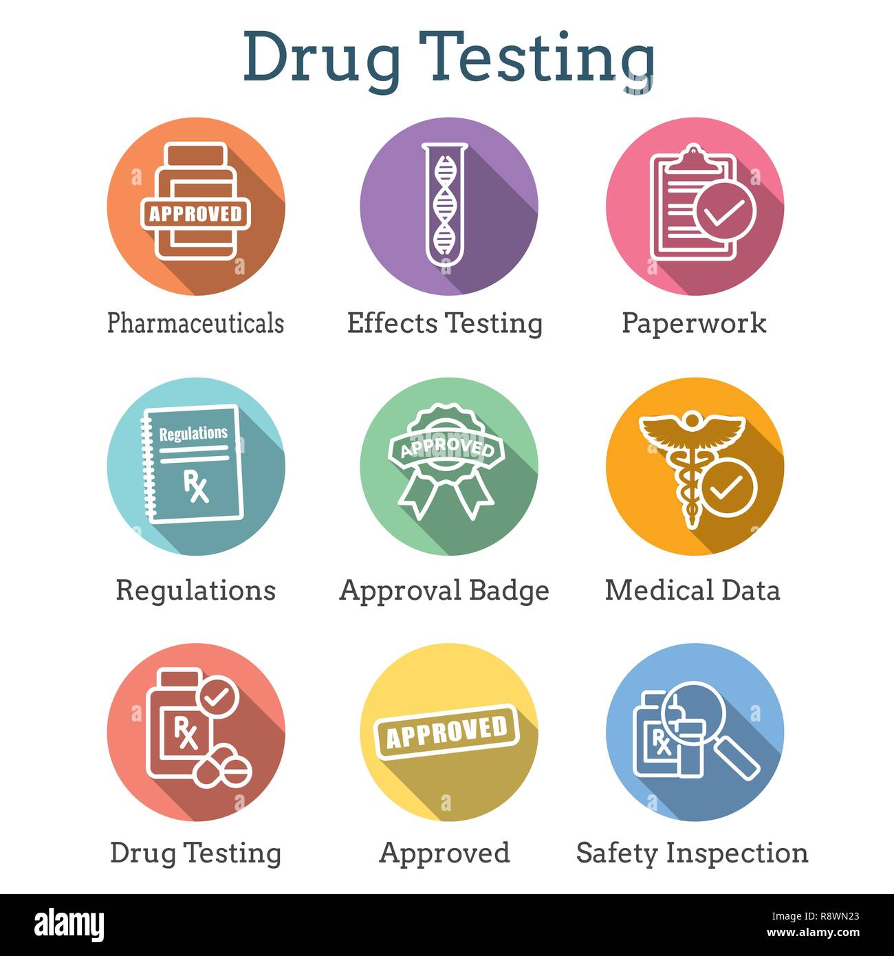 Food and drug administration icon logo hi-res stock photography and ...
