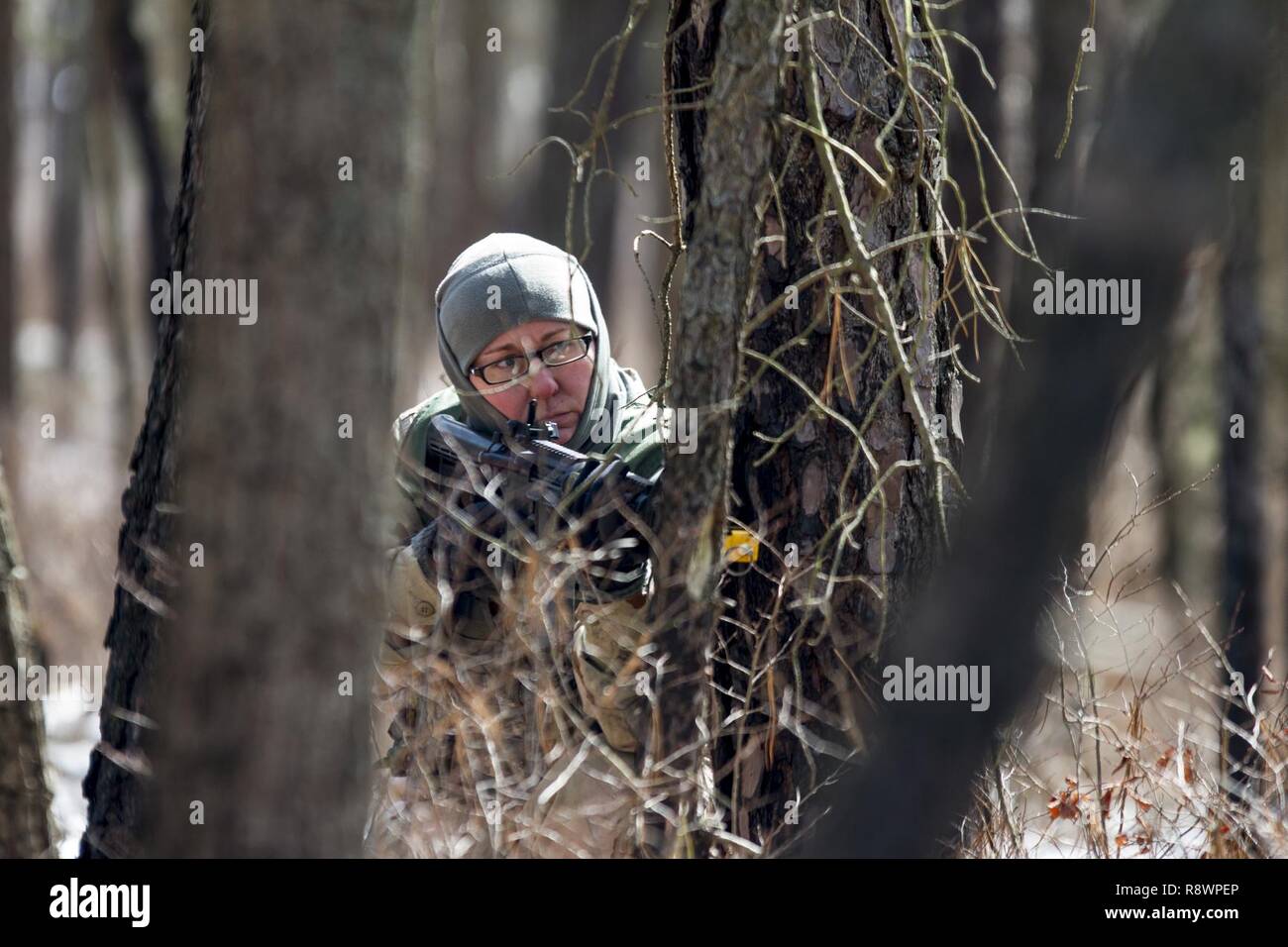Acting as the enemy force, Sgt. Kyle Ison, an Army Reserve Soldier ...