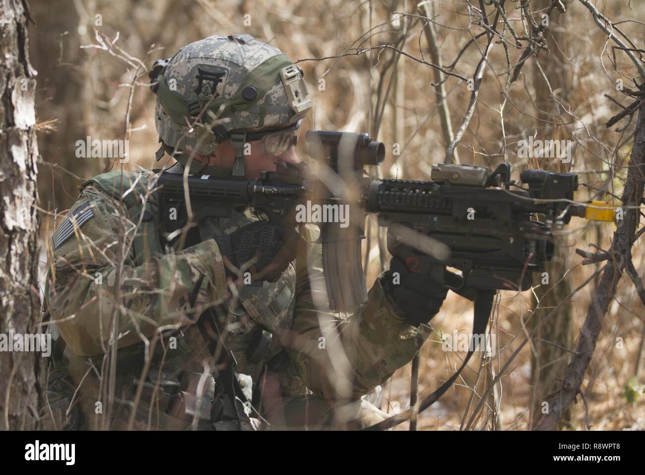 A Soldier assigned to 101st Airborne Division (Air Assault) provides ...