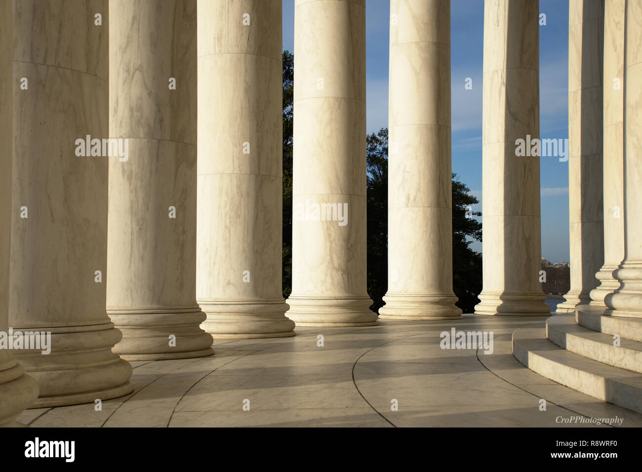 Closeup of lower columns at Jefferson Memorial Stock Photo - Alamy