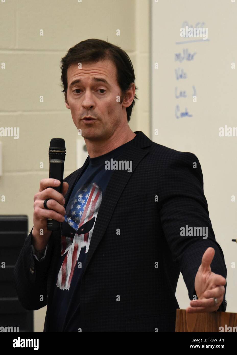 Bethany Beach, Del- Chris McKinley speaks to the members of the 166th ...