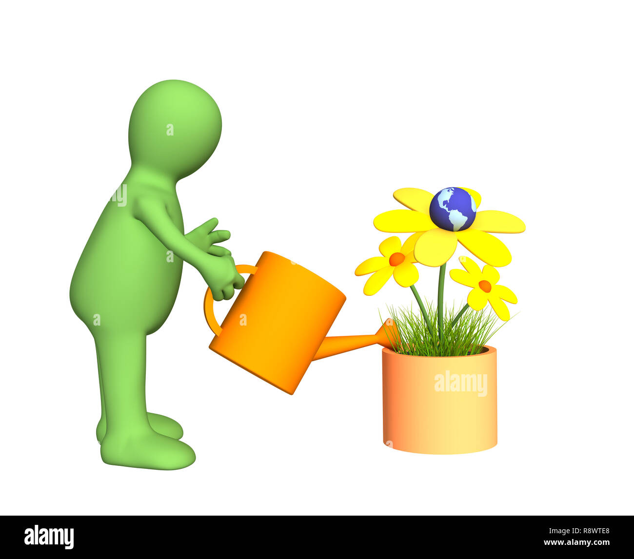 The concept - care of an environment. Objects over white Stock Photo ...