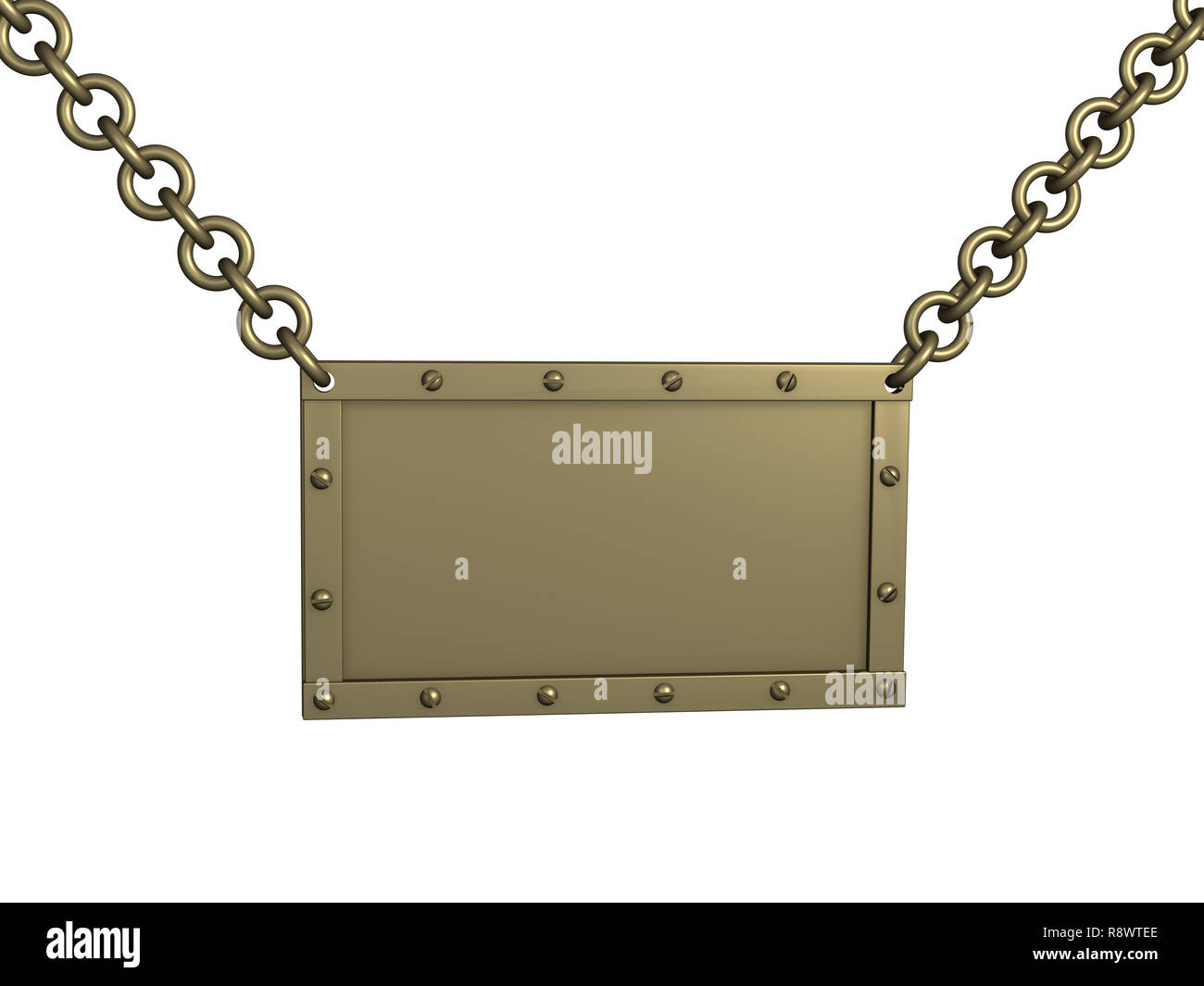 The 3d brass tablet, suspended on circuits. Objects over white Stock ...