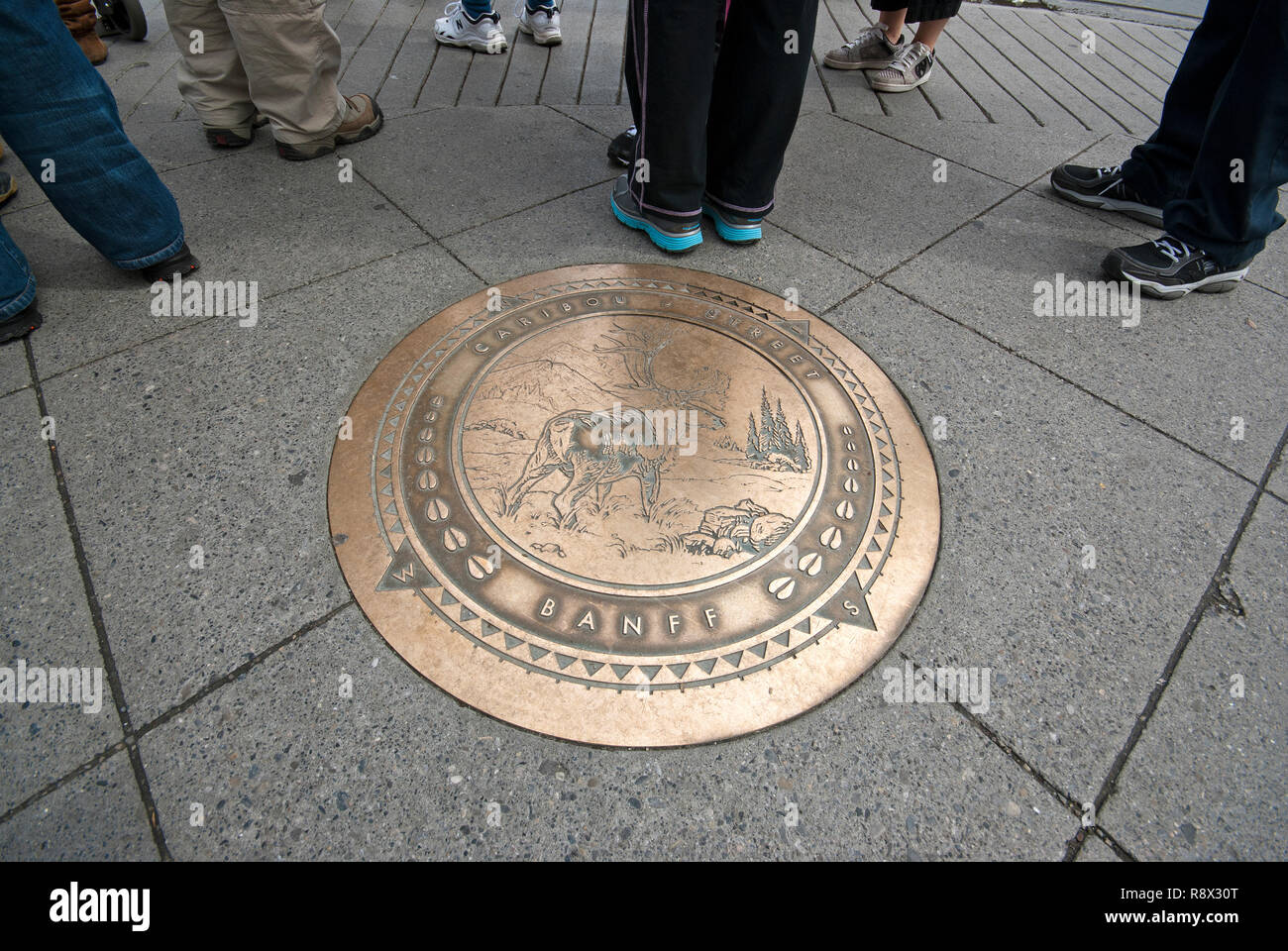 Brass pavement plaque hi-res stock photography and images - Alamy