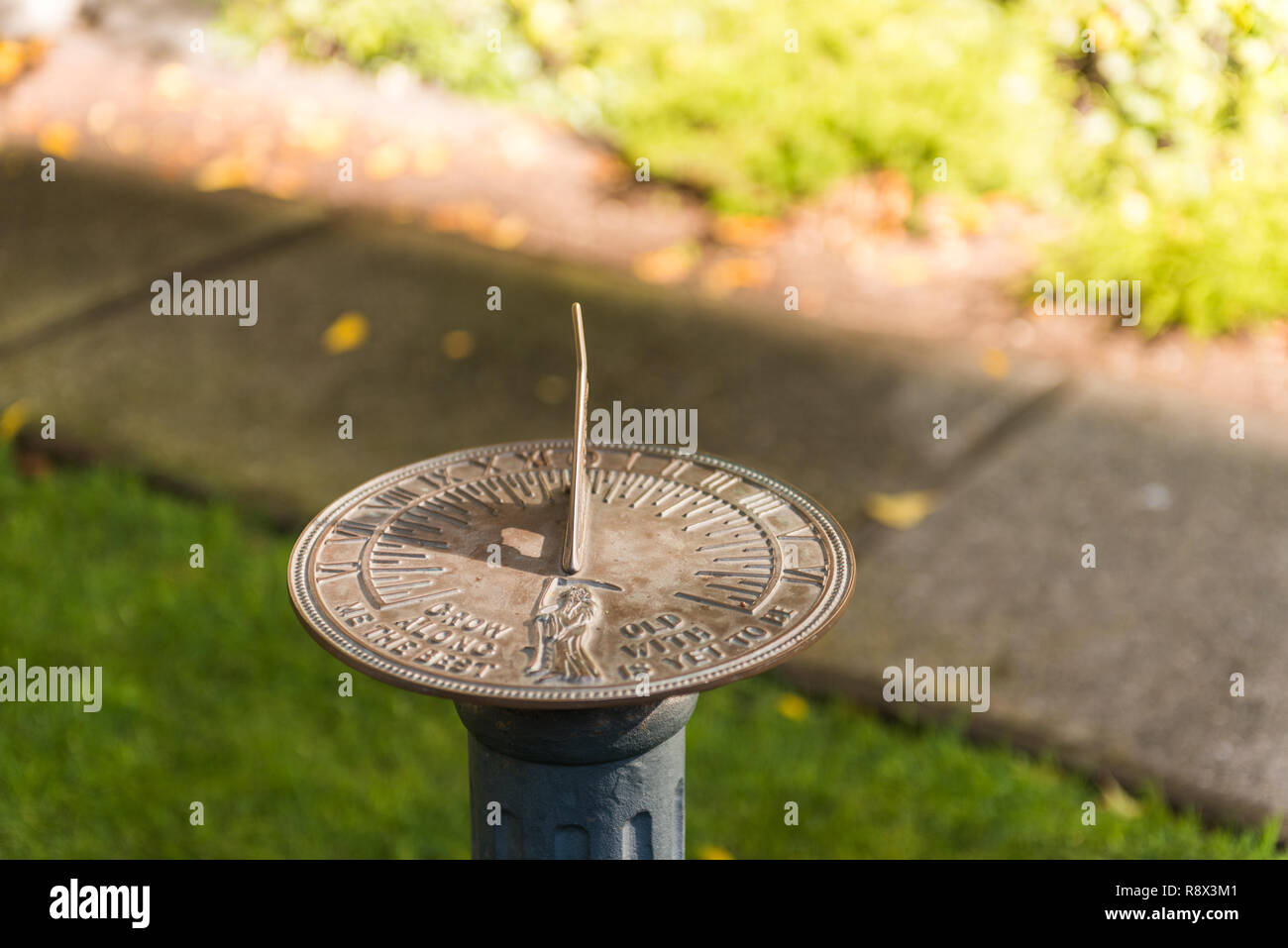 Ornamental sundial in the Fay park in San Francisco Stock Photo - Alamy