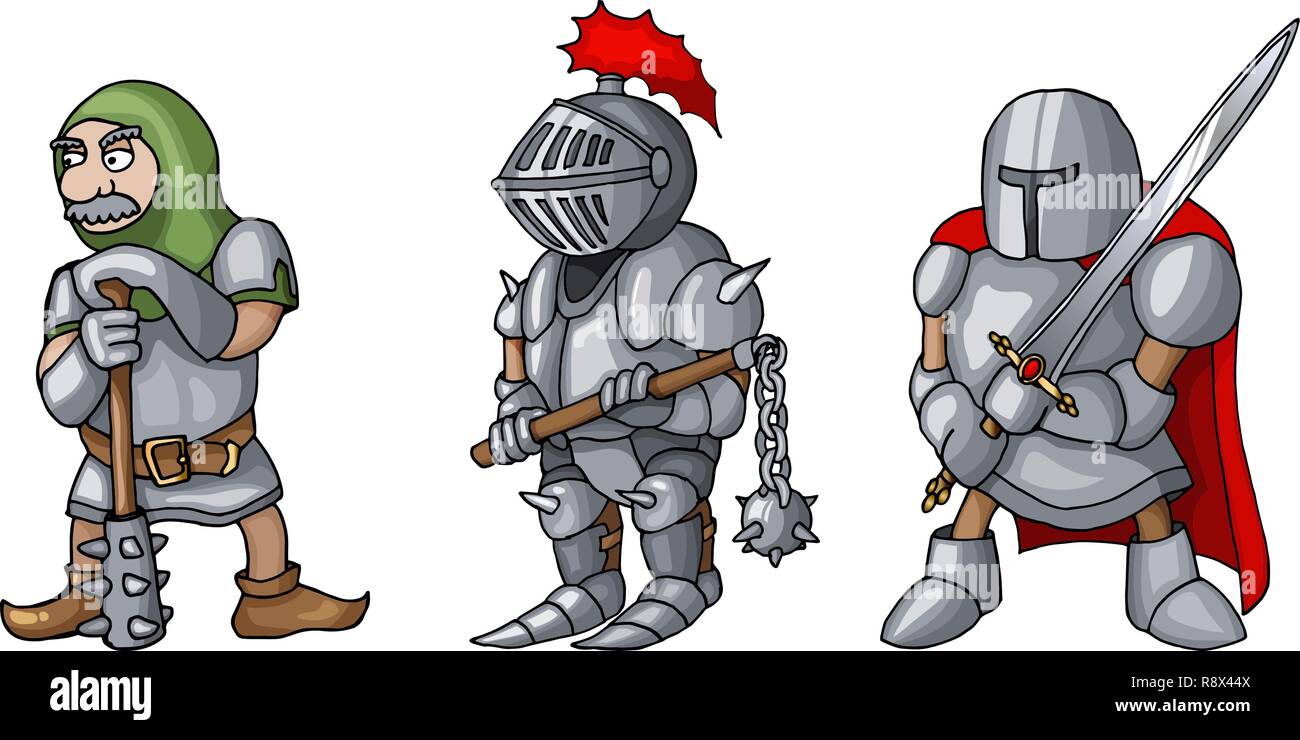 Knight armor helmet illustration hi-res stock photography and images ...