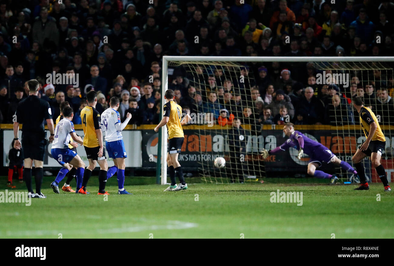 Tranmere's Connor Jennings scores his side's second goal of the game ...