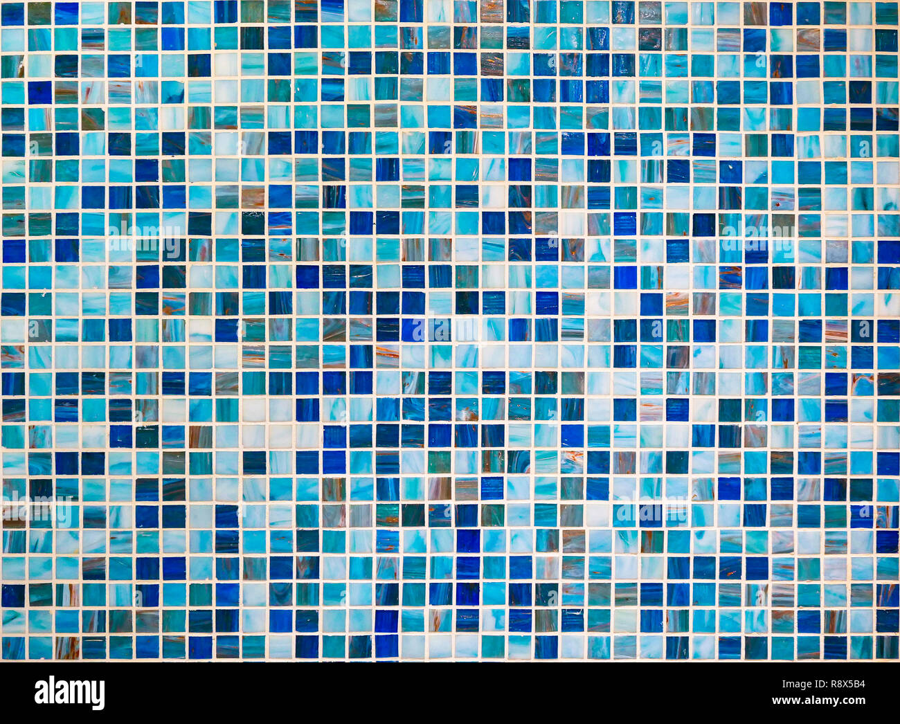 blue tiles mosaic background Stock Photo - Alamy