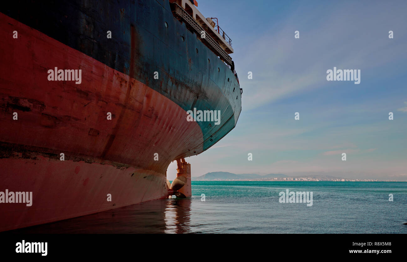 cargo ship stranded Stock Photo - Alamy