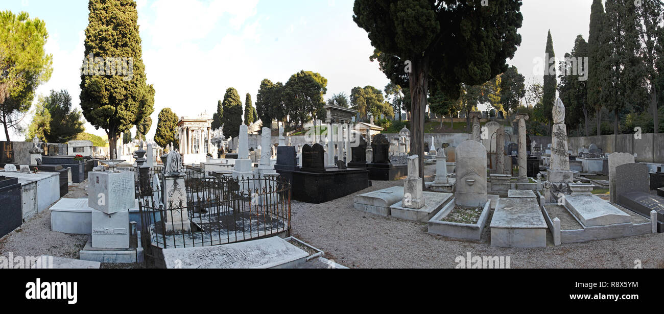 NICE, FRANCE - JANUARY 18: Cimetiere du chateau in Nice on JANUARY 18 ...